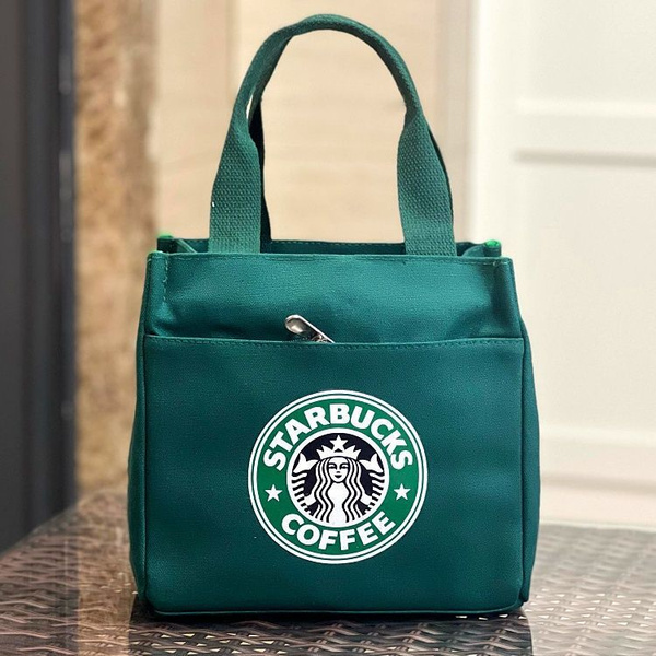 Термосумка для ланч-бокса Starbucks, бирюзовый, держит температуру 5 ч ...