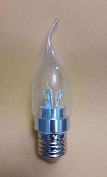 Лампочка Свеча на ветру 3,5W, Е27, 2700К, 3.5 Вт, Светодиодная, 3 шт ...