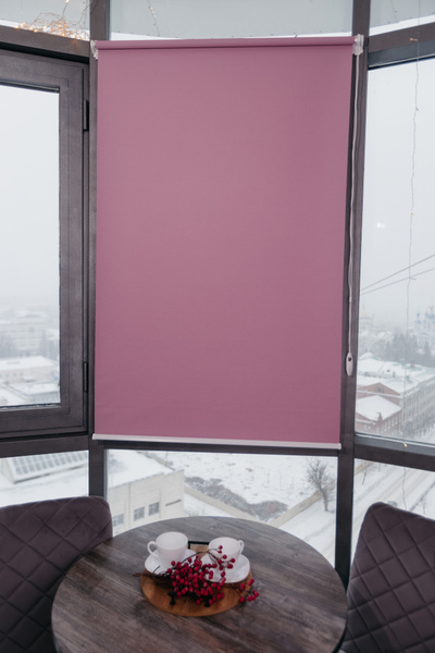 Рулонные шторы RolisBlinds ткань Омега роза** , размер 130х190 см ...