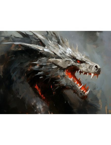 Картина интерьерная "Дракон" холст 40 x 30 см - купить по низкой цене в ...