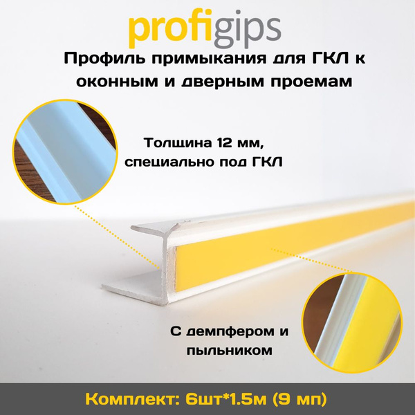 Аксессуар для окна Profigips, PROFIGIPSPO-1500-6, ПВХ (поливинилхлорид) - купить по выгодной ...