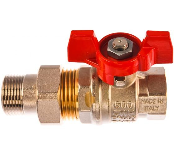 Шаровой кран RuB с накидной гайкой ("американка"), 3/4" DN20 PN40, ВР-ВР, серия MILANO (S.90 ...