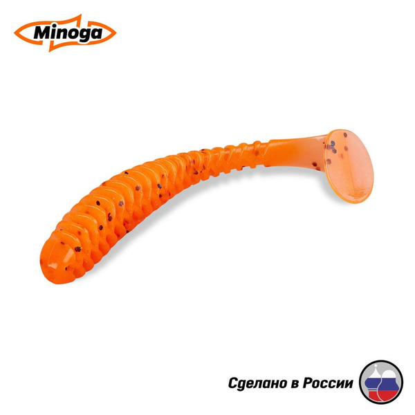 Силиконовая приманка Minoga Action 3" (8шт) 75мм, цвет 023 купить c ...