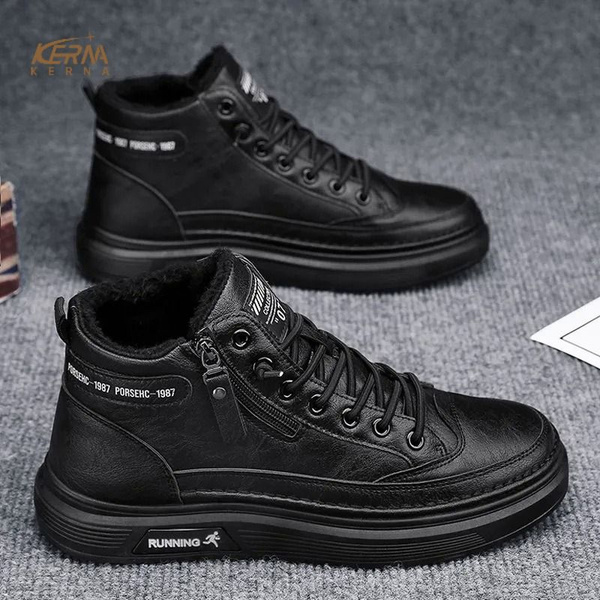 Кроссовки Мужской KERNA Натуральная кожа Бадминтон, Баскетбол, размер 43 R (средняя) Зима Шнурки ...