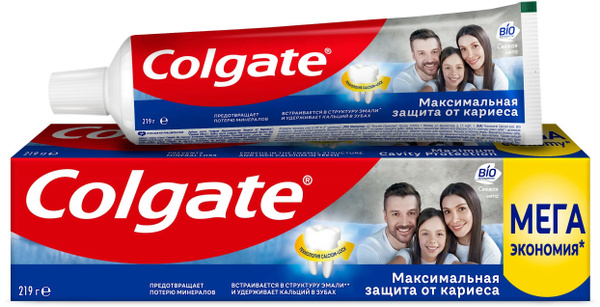 Colgate Зубная паста Максимальная защита от кариеса Свежая мята с ...