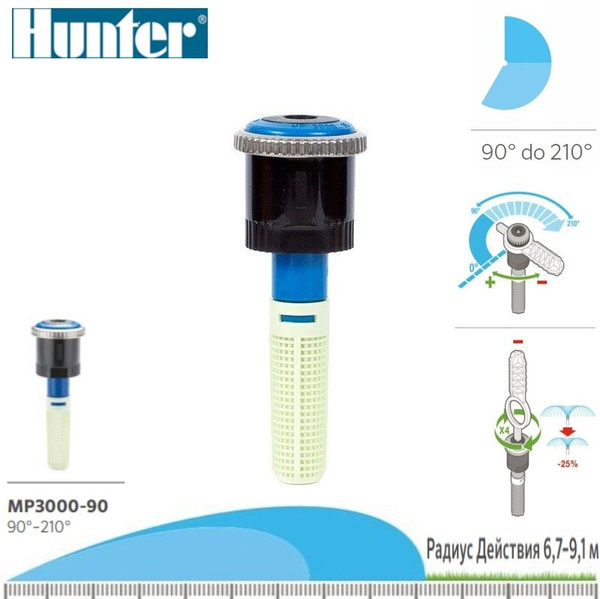 Сопло MP Rotator 3000 90-210 радиус от 6.7-9.1м Hunter купить на OZON ...