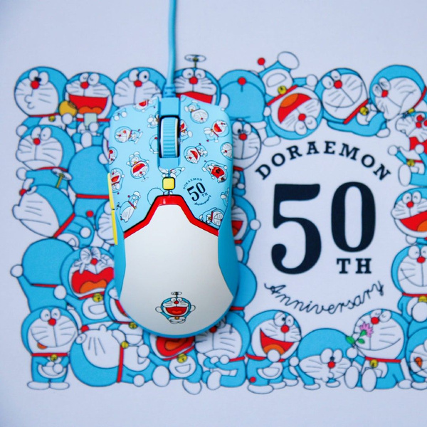 Игровая мышь проводная Razer Doraemon Doraemon, голубой - купить по ...