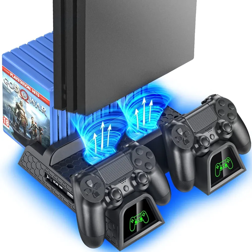 Многофункциональный стенд Dobe для PS4 Slim/Pro с охлаждением и док ...