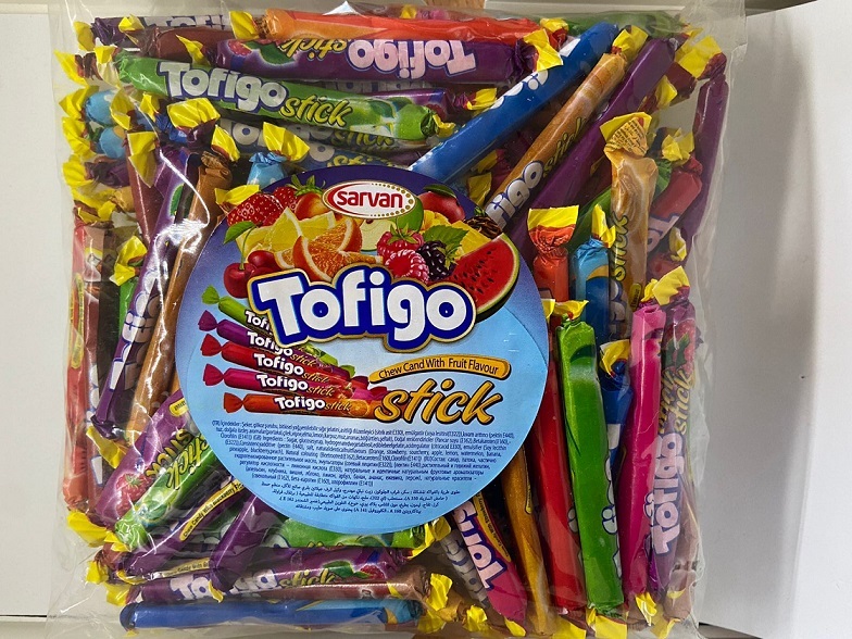 Жевательные палочки (конфеты) Tofigo Stick с фруктовыми вкусами, 500г ...