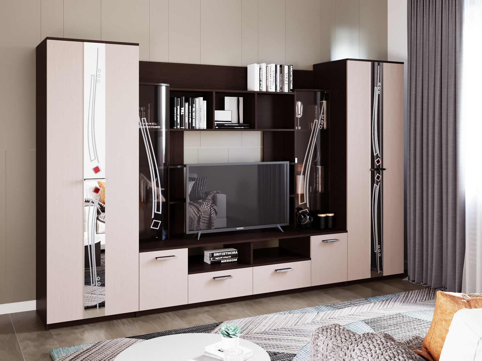 Стенка Мебель в Гостиную Венеция – купить в интернет-магазине OZON по ...