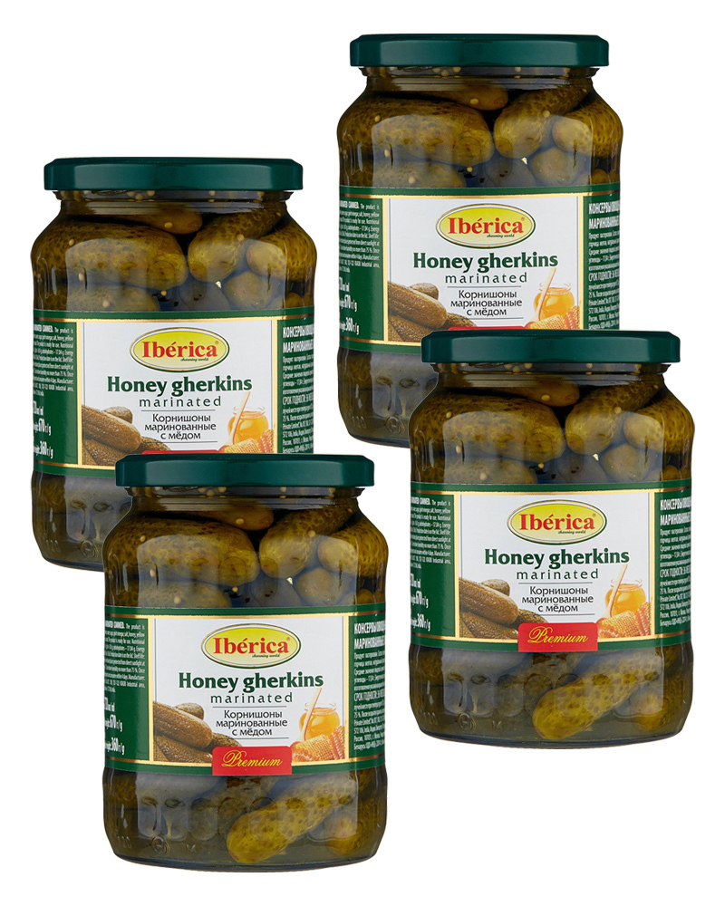 Корнишоны Iberica Маринованные с Медом 720 мл в наборе по 4 шт — купить ...