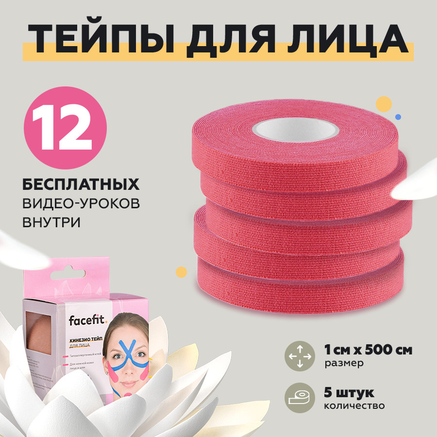 Тейпы для лица - Кинезио тейпы для лица - Тейп-лента кинезио для ухода ...