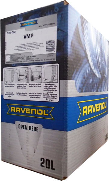 Масло моторное RAVENOL VMP 5W-30 Синтетическое 20 л 1111122-B20-01-888 ...