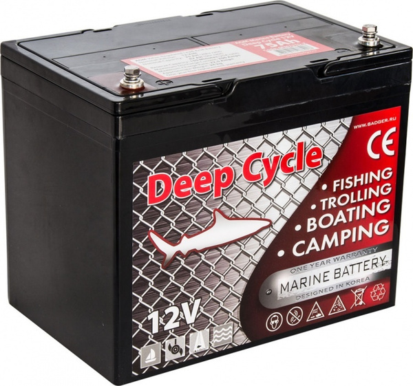 Аккумулятор для водной техники Marine Deep Cycle AGM 75Ah 12V купить по выгодной цене в интернет ...