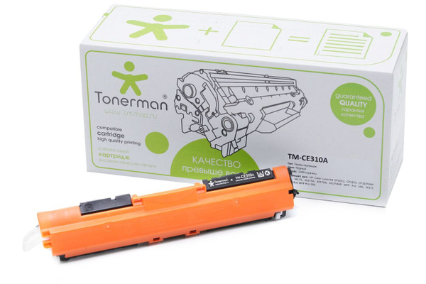 Расходник для печати Tonerman TM CE310A №126A, Черный (black), для ...