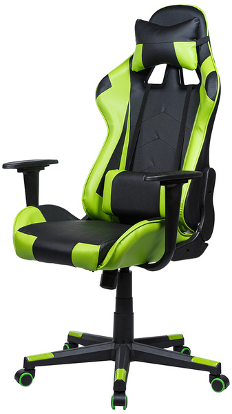 Игровое компьютерное кресло Raybe Raybe K-5727_зеленый, Экокожа ...