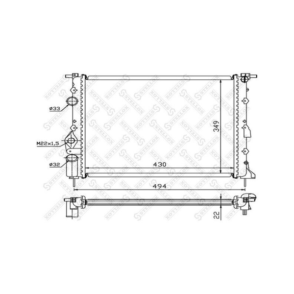 Радиатор системы охлаждения Renault Clio/Megane 1.2-1.9TDi 96 - Stellox ...