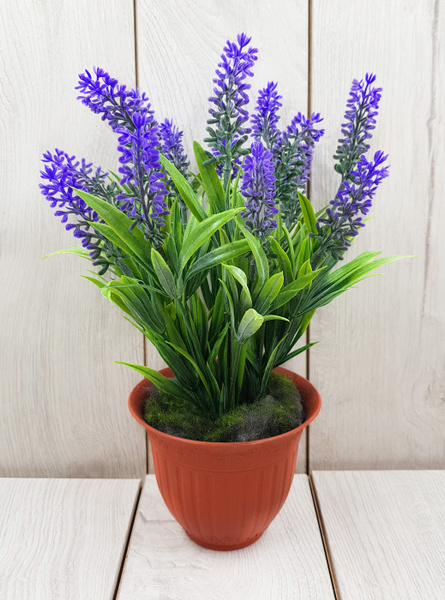 Купить Искусственная Лаванда в горшке Искусственные цветы для декора искусственные цветы для