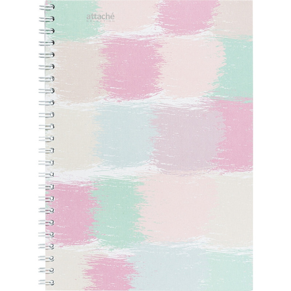 Бизнес-тетрадь А5,80л,кл,гр,обл.мат.лам. Attache Selection Pastel Квадраты - купить с доставкой ...