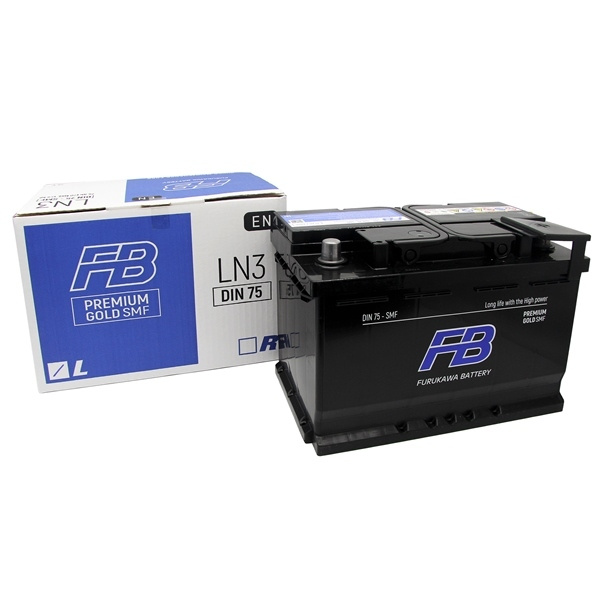 Аккумулятор FURUKAWA BATTERY FB Gold SMF DIN арт. LN3R (DIN 75R), Ёмкость 75 Ah, пусковой ток ...