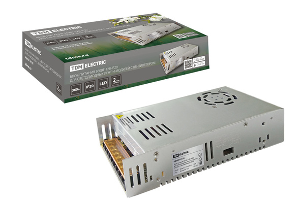 Блок питания для светодиодной ленты TDM Electric, 12В, 360 Вт, IP20 ...
