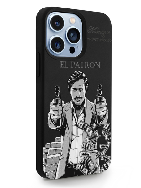 Черный силиконовый чехол для iPhone 13 Pro El Patron Pablo Escobar ...