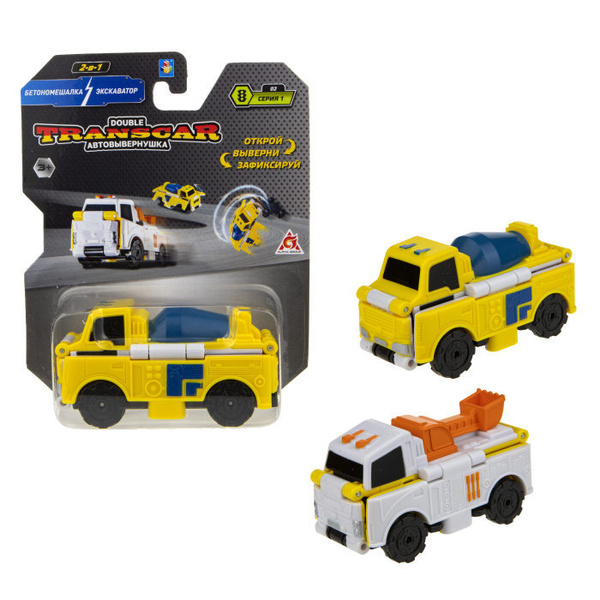 Игрушка Transcar Double 2в1: Бетономешалка/Экскаватор - купить с ...