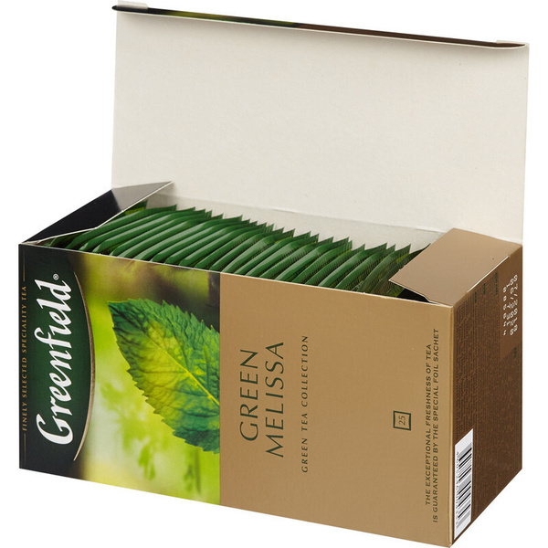 Чай Greenfield Green Melissa зеленый фольгир.25пак/уп 0435-10 - купить ...