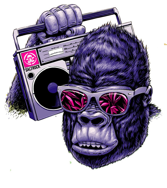 Характеристики Термонаклейка на все виды и любой цвет одежды 30х21см (DTF) граффити горилла ...