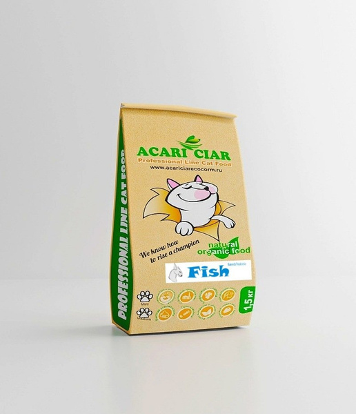 Запеченый корм для кошек Acari Ciar A Baked Cat Holistic Fish 1,5 кг (мини гранула) Акари Киар ...