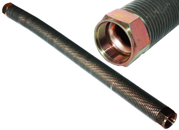 Трубка для компрессора нагнетательная с ребрами охлаждения и гайками ...