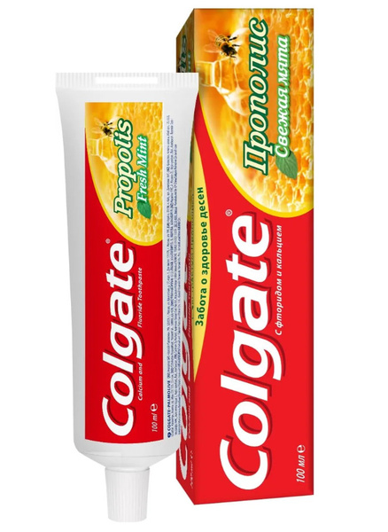 Паста зубная Колгейт 100мл прополис свежая мята - купить с доставкой по ...