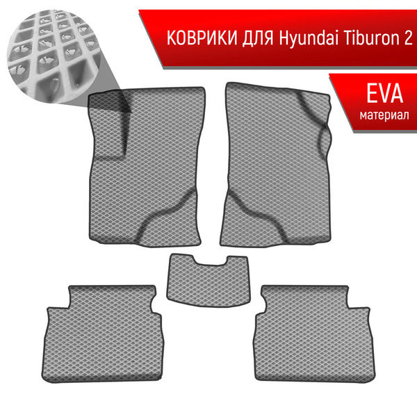 Коврики в салон автомобиля Richmark Romb EVA Tiburon2, цвет серый, черный - купить по выгодной ...