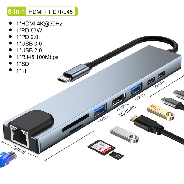 USB C HUB Type C Splitter Thunderbolt 3 Док-станция Адаптер для ...