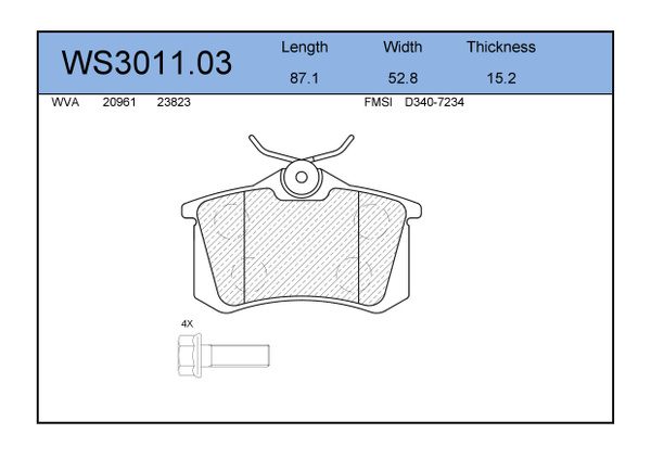 Колодки тормозные Jeenice WS3011.03 Задние - купить по низким ценам в ...
