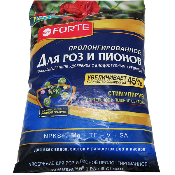 Удобрение гранулированное пролонгированное Bona Forte ПРЕМИУМ Для роз и ...