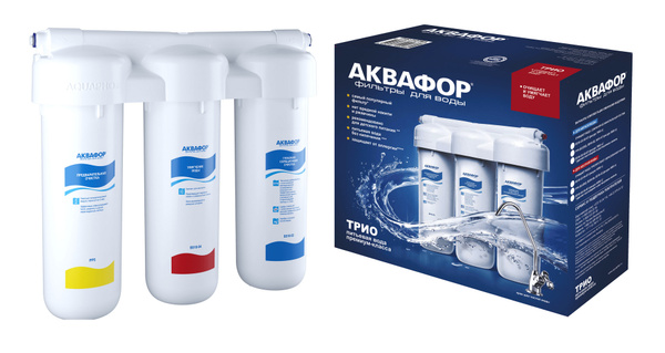 Водоочиститель Аквафор Трио Норма Умягчение с краном 3 ступени очистки ...