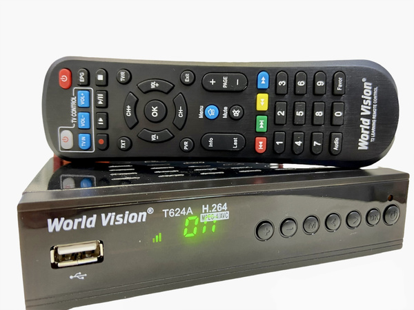 ТВ-тюнер World Vision T624A, черный купить по выгодной цене в интернет ...