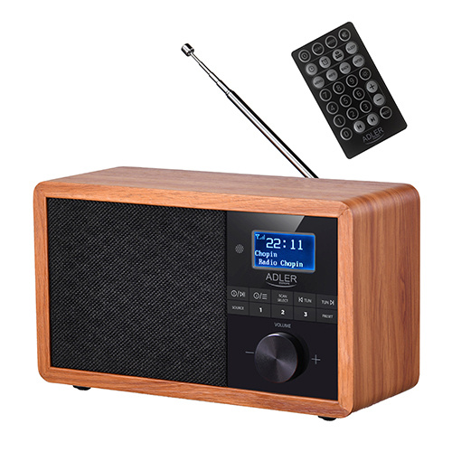 Радиоприёмник от сети, с USB, портативный, цифровой Camry AD1184, AM/FM ...