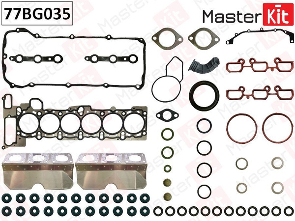 Верхний комплект прокладок с прокладкой ГБЦ BMW E39,E46,X5,Z3 2.2-3.0i M54 00- 77BG035 MasterKit ...
