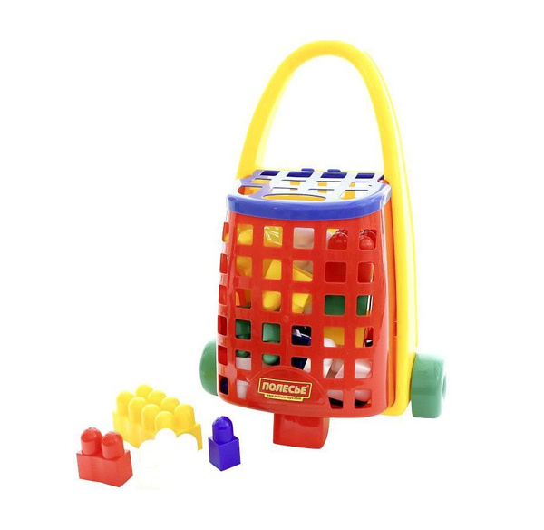 Конструктор Полесье Combi Blocks (34 элемента) и забавная тележка ...