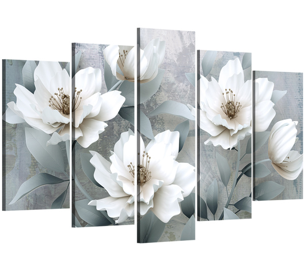 Модульная картина для интерьера на стену / Картина на холсте "Лилии ...