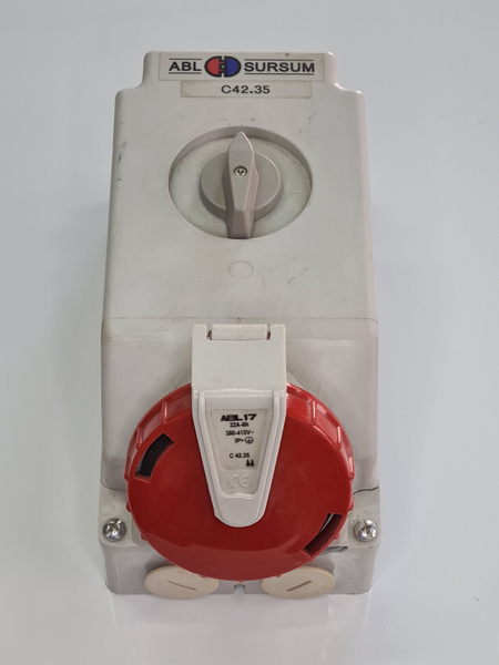 Розетка для монтажа на поверхность 4P 32A 400V, IP67, ABL17 - купить с ...