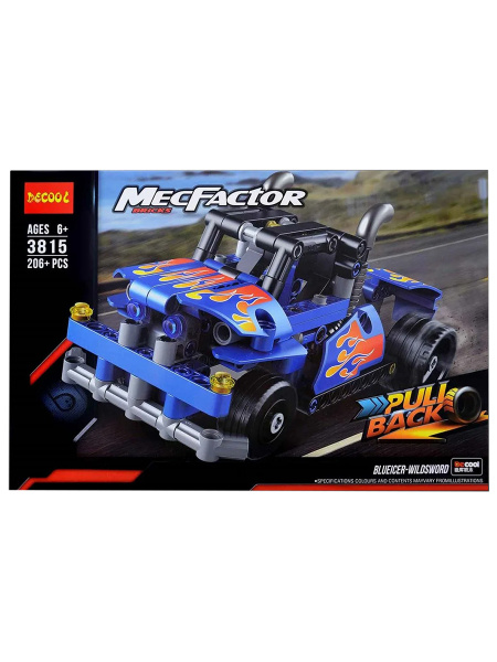 Конструктор Гоночная машина син 3815 с инерционным механизмом 206 дет. - купить с доставкой по ...