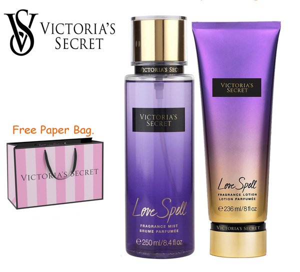 Victorias secret подарочный набор лосьон для тела + спрей Love Spell с пакетом VS - купить с ...