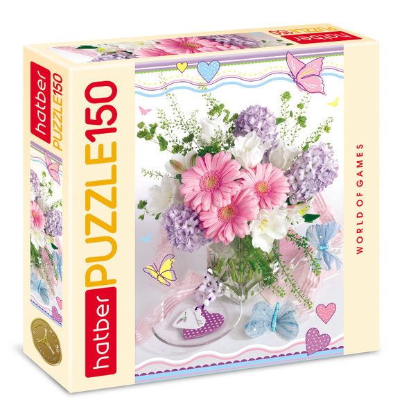 Пазлы Hatber 150 элементов А4ф 220х330мм Нежные цветы - купить с доставкой по выгодным ценам в ...