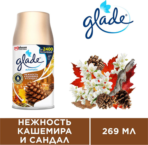 Glade / Сменный баллон Glade Automatic Нежность кашемира и Сандал 269мл ...