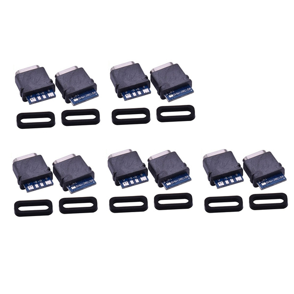 10 шт. водонепроницаемый разъем USB C Type-C 4-контактный гнездовой ...