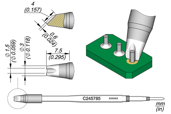 Наконечник паяльника JBC C245-785 купить на OZON по низкой цене (675833212)