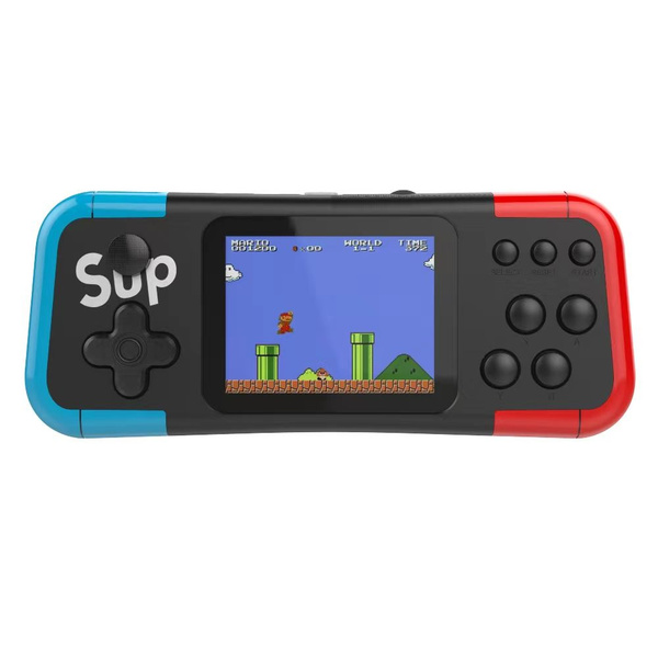 Портативная игровая приставка SUP GAME BOX A12, черная с красными и ...